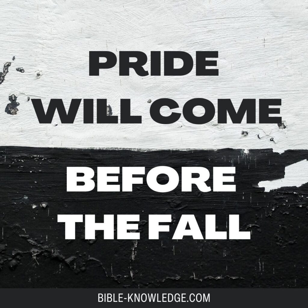 Pride Will Come Before the Fall - a Biblical Point of View