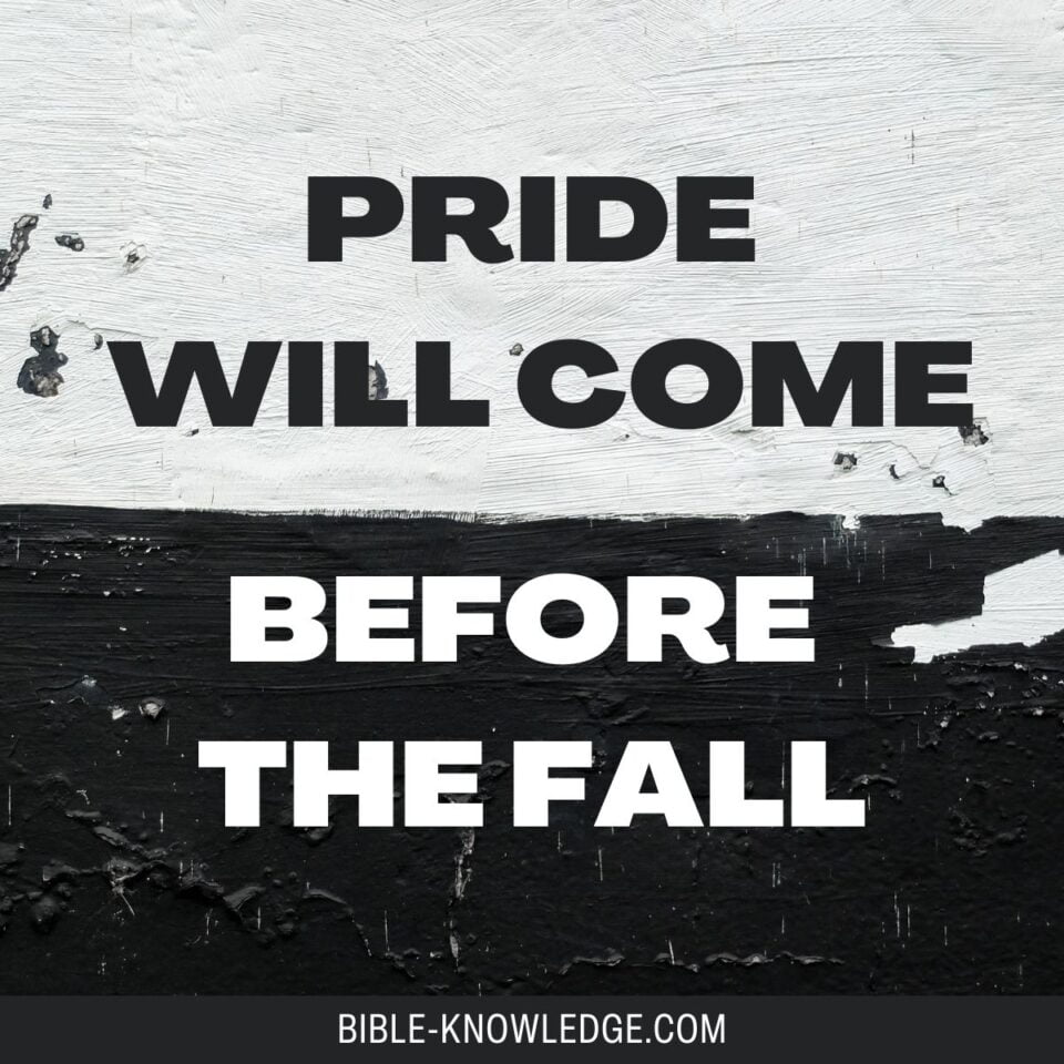 Pride Will Come Before the Fall - a Biblical Point of View