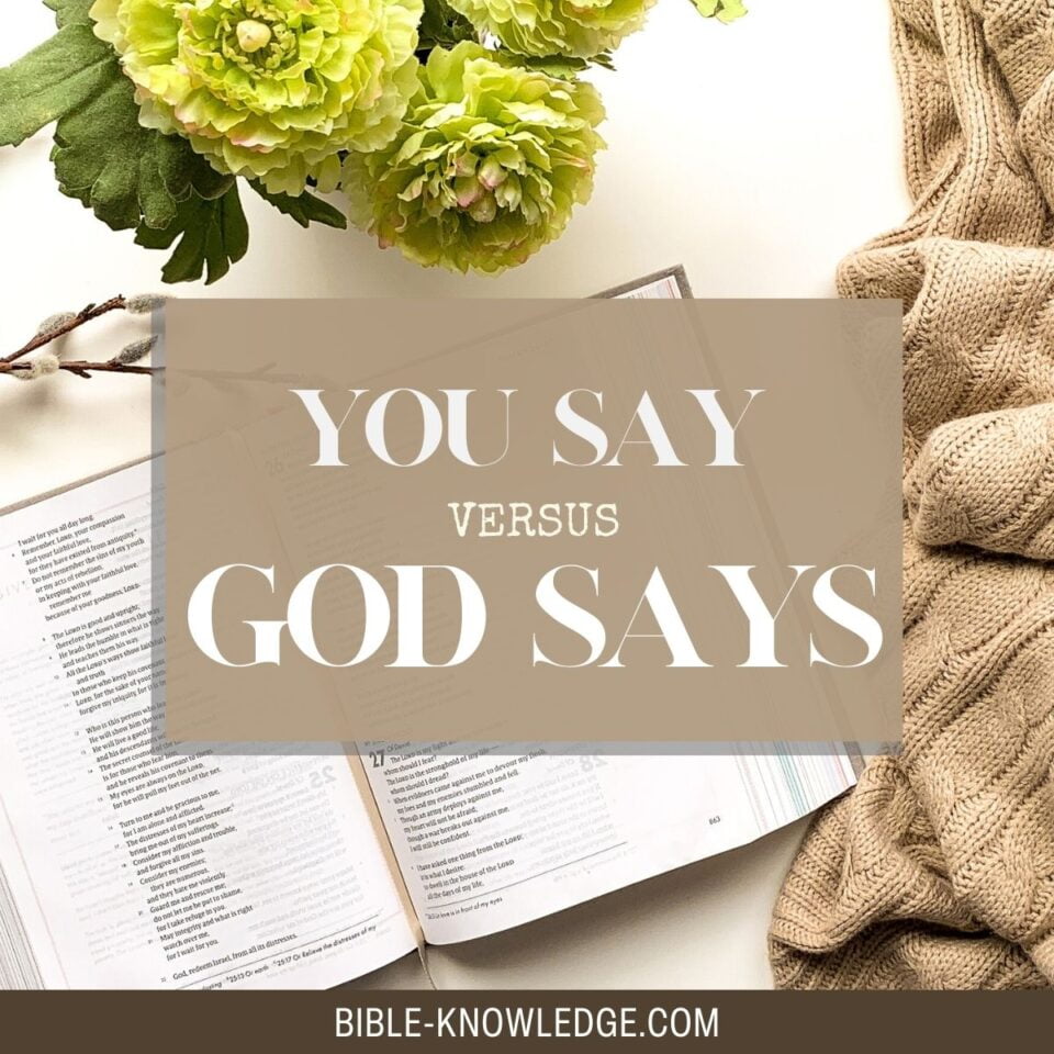You Say versus God Says - Bible Knowledge